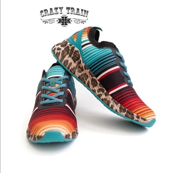 Crazy Train | Shoes | Western Serapeleopard Tennis Shoes Pls Read ...